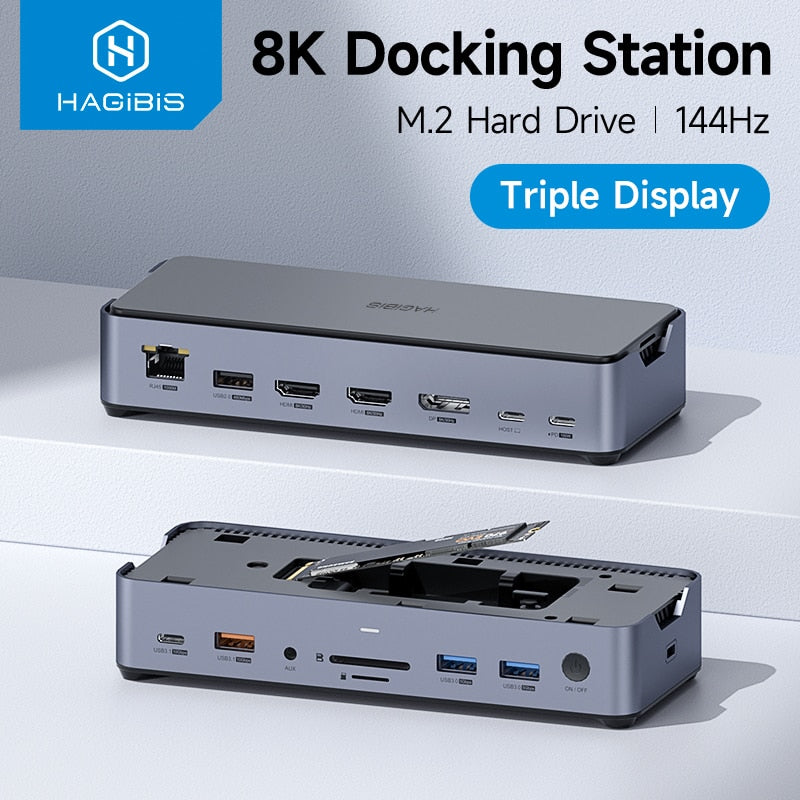 Type C to 8K DP HDMI-Compatible Triple Display – Merlin Digital and Group